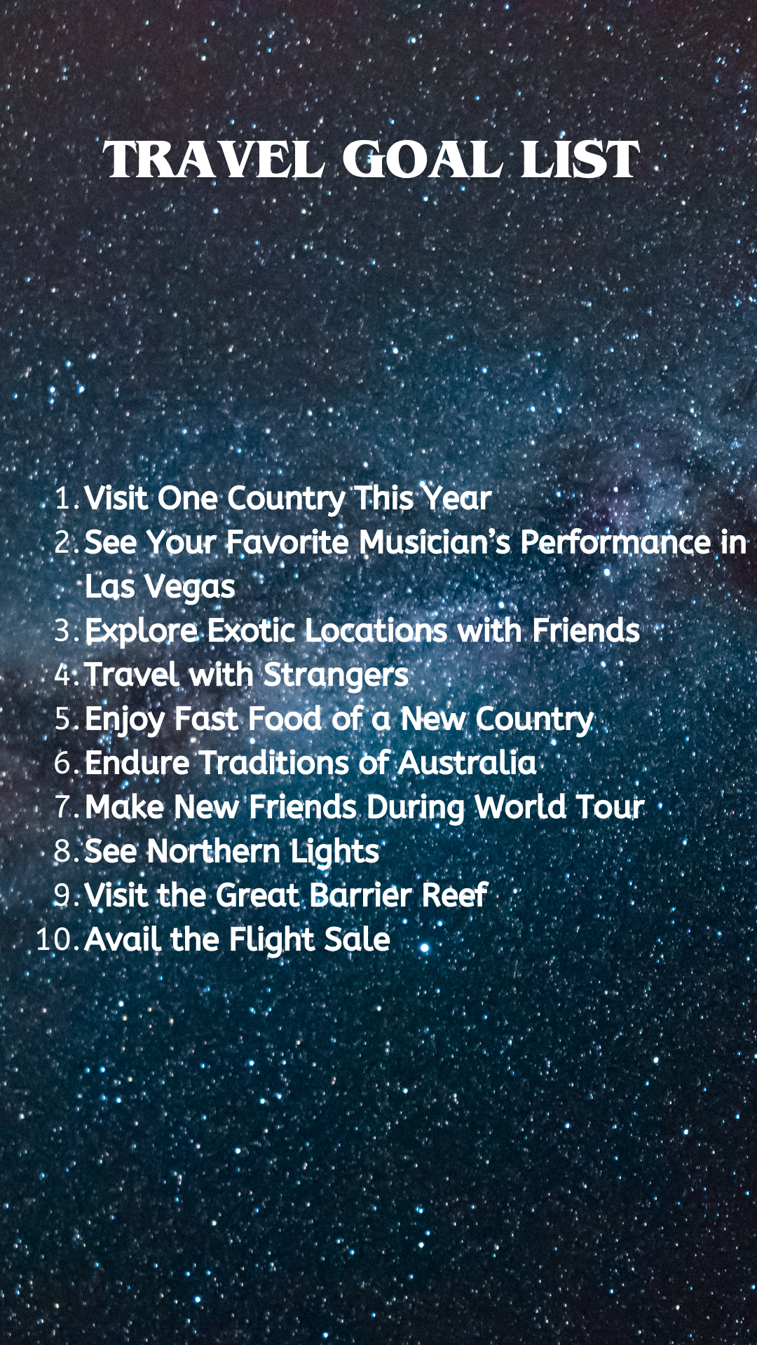 100 Life Goal Ideas to Achieve Your Dreams Before Die!